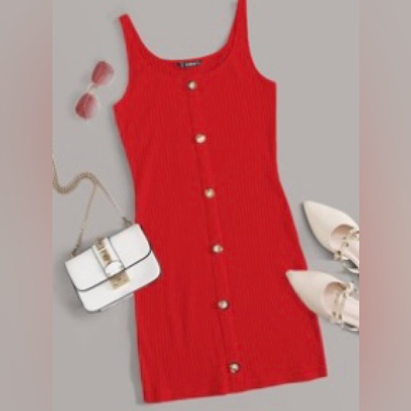 SHEIN | Dresses | Red Body Dresssize M | Poshmark
